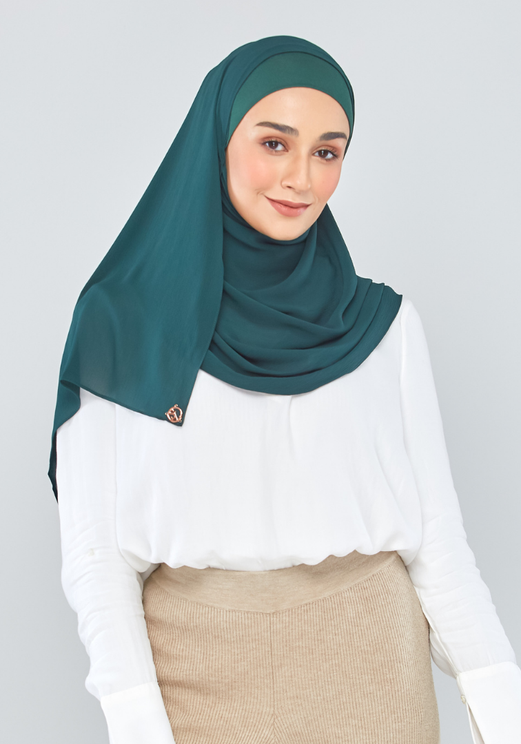 [As-Is] Chiffon Dolce in Emerald Green (Semi-Instant) – Shera Lee